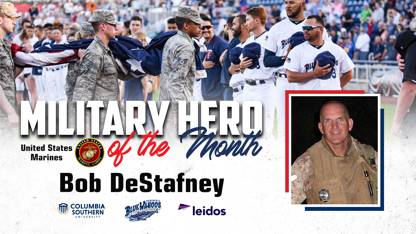 Bob DeStafney (14th Co.) recognized by Pensacola Blue Wahoos as ...
