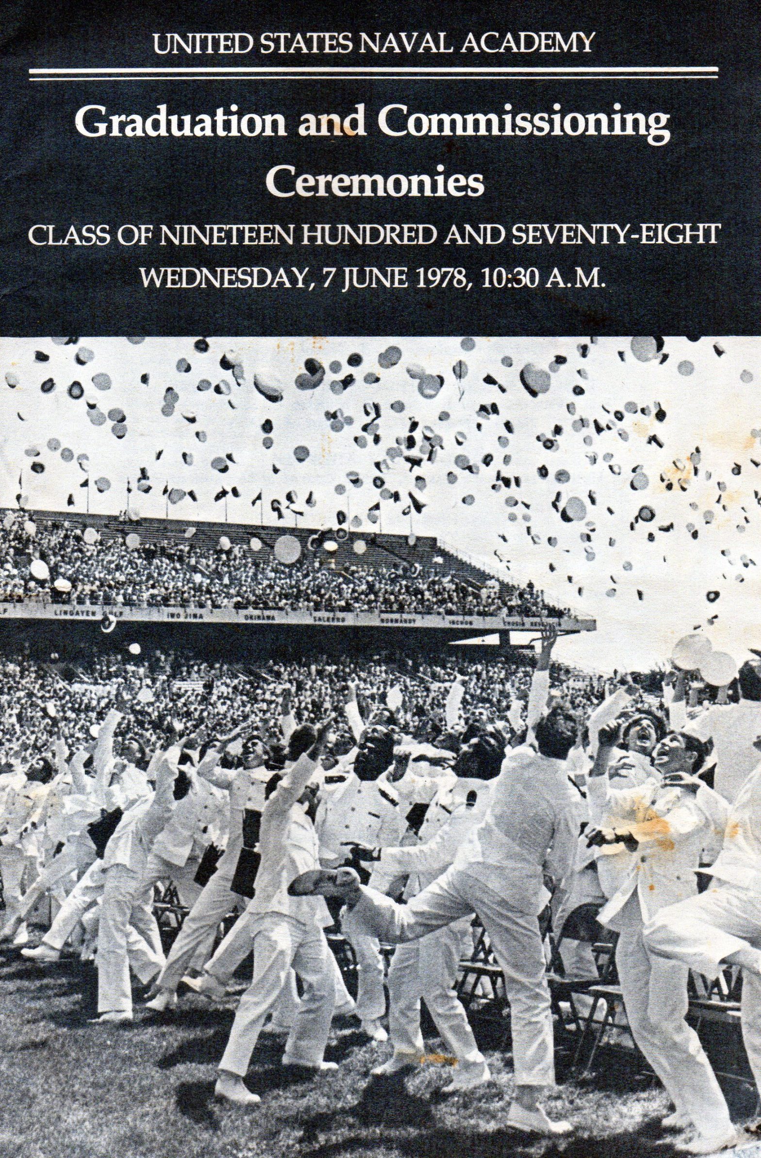 Graduation and Commissioning Ceremonies Program – June 7, 1978 – USNA 1978